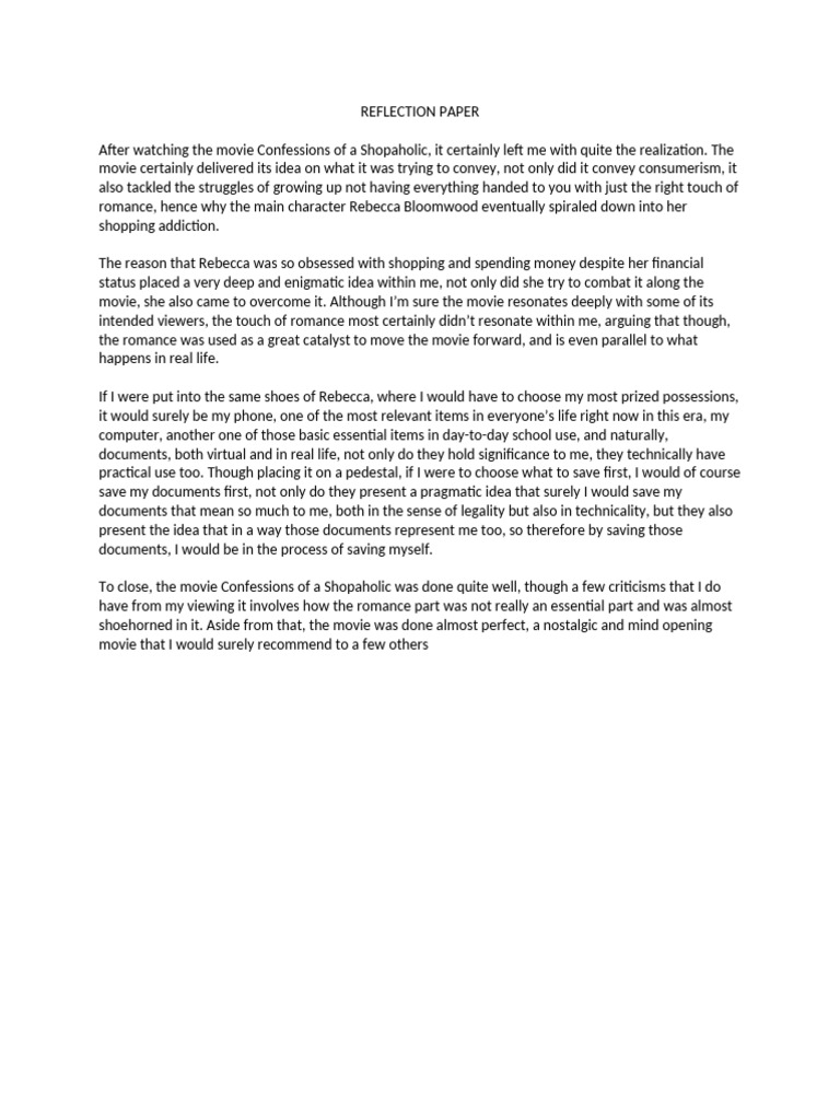 Reflection Paper | PDF