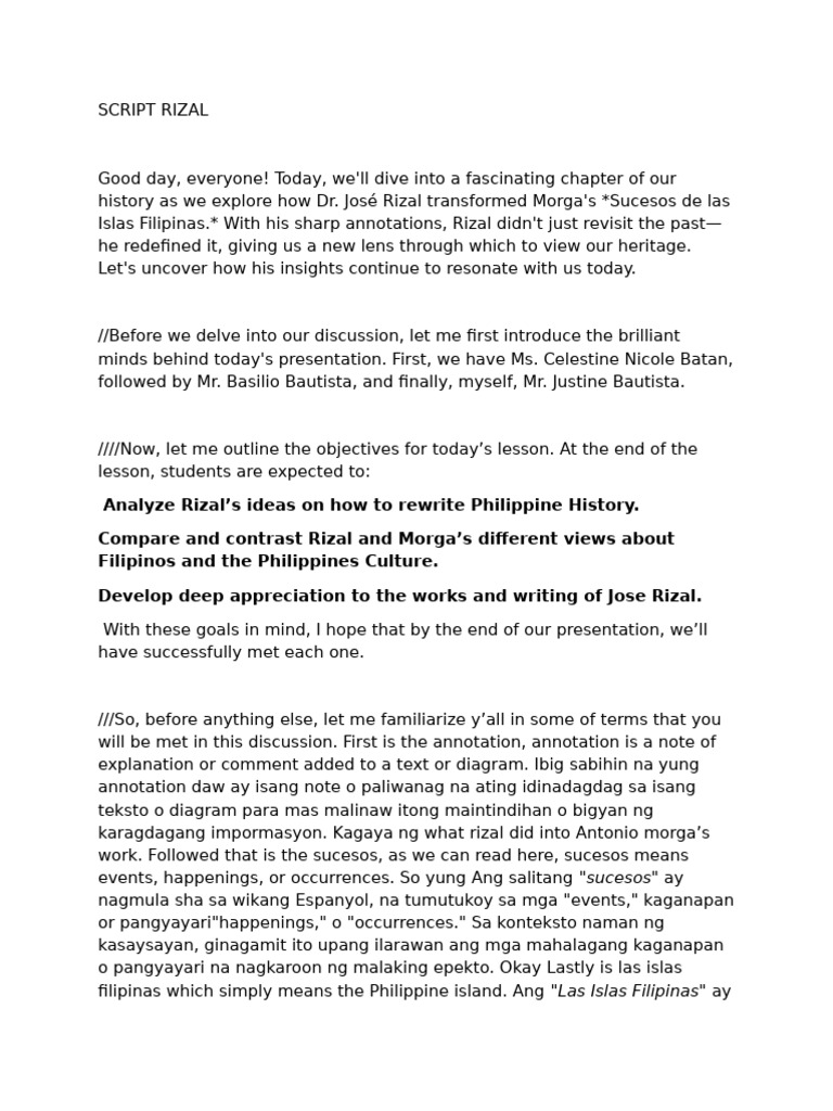 Script Rizal | PDF