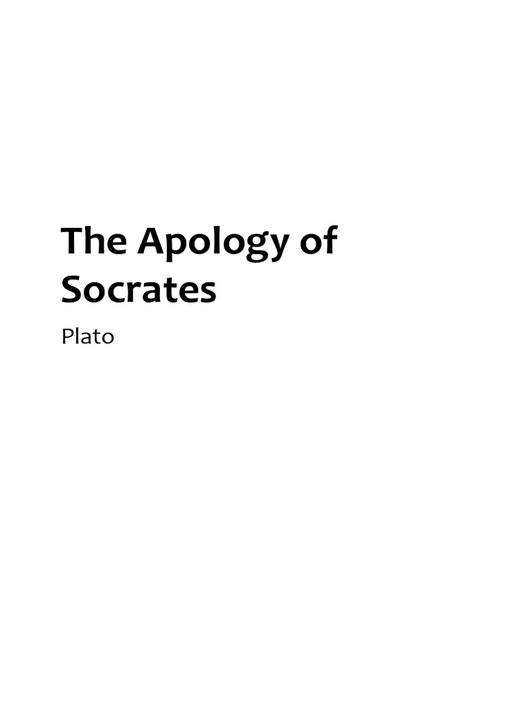 The Apology of Socrates Author Plato | PDF | Apology (Plato) | Socrates