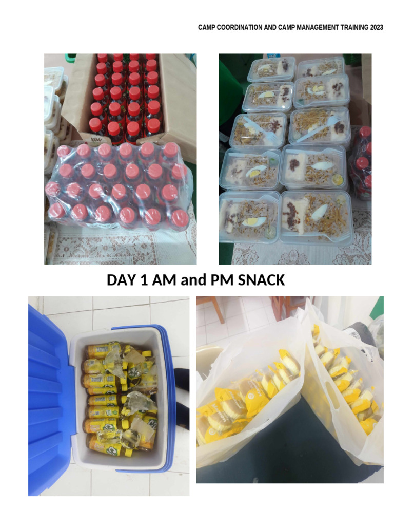 Camp Management Training Meals 2023 | PDF