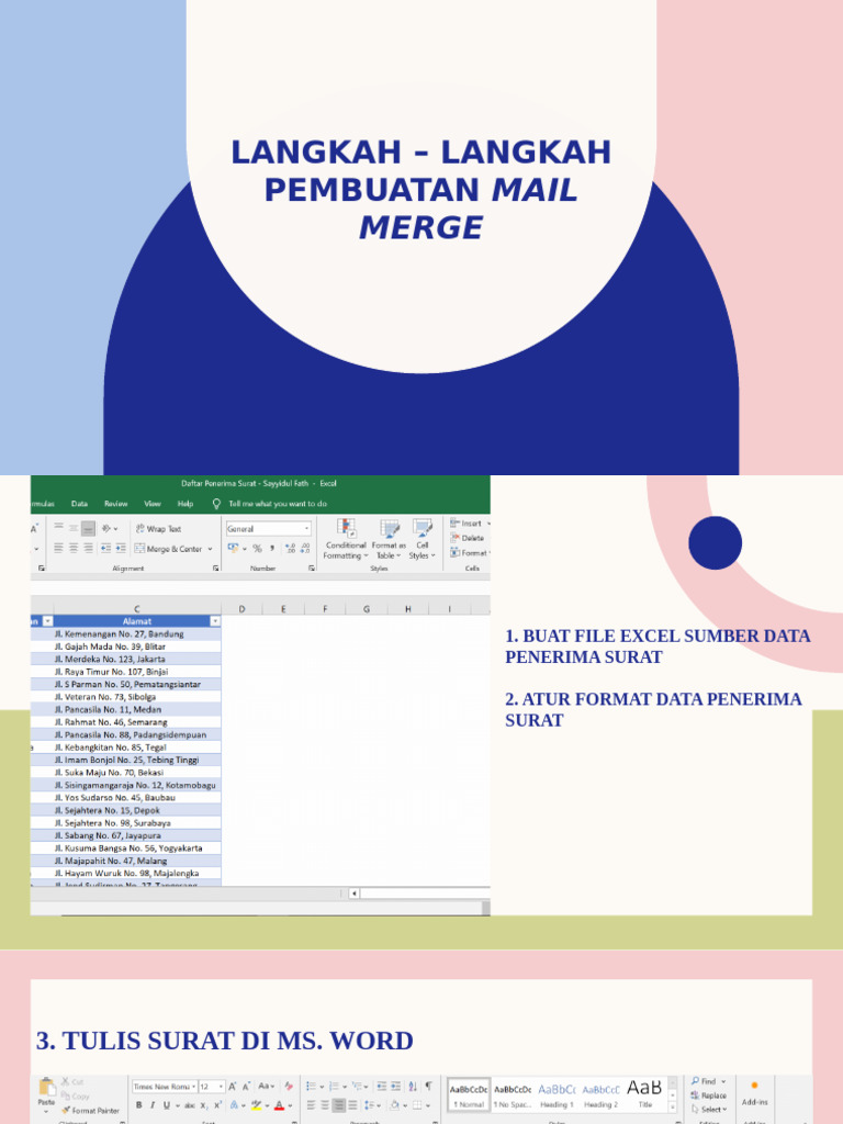Langkah Pembuatan Mail Merge | PDF