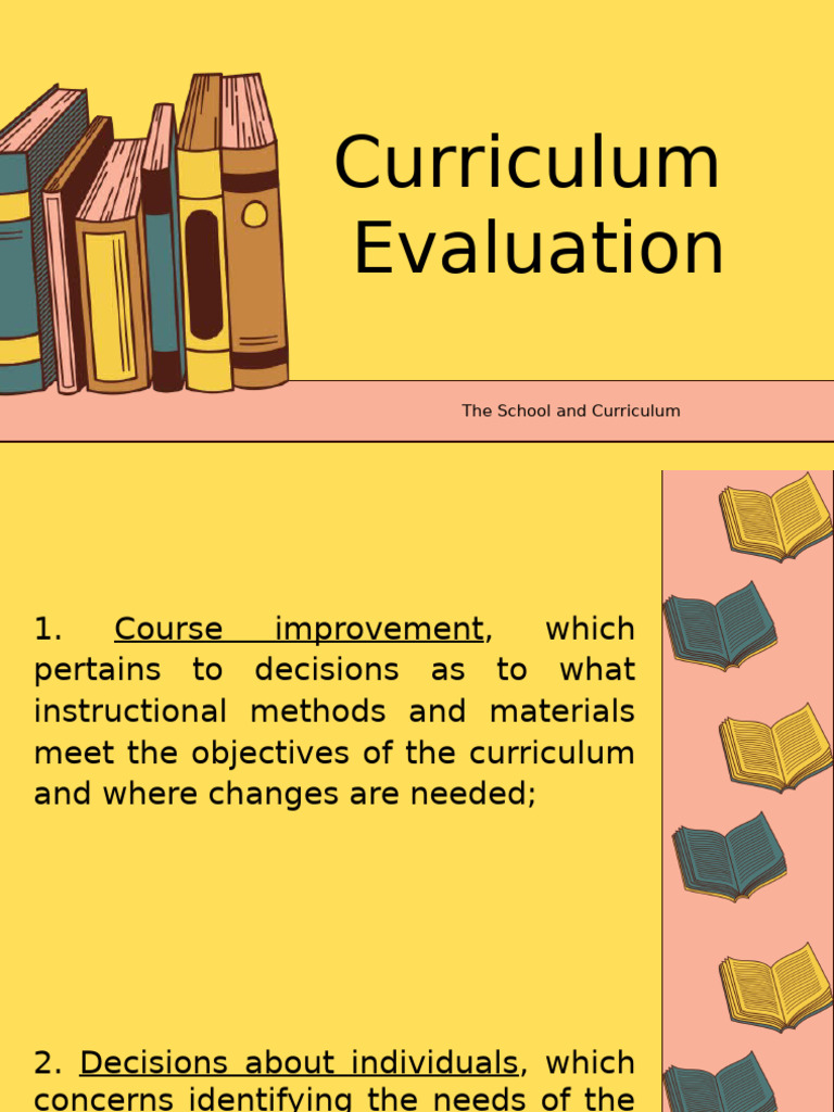 Curriculum Evaluation Part 3 | PDF | Curriculum | Evaluation
