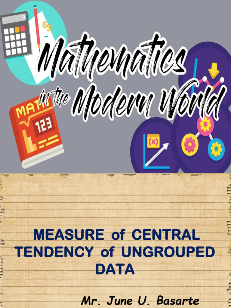 Lesson 3 Measures of Central Tendency of Ungrouped Data | PDF