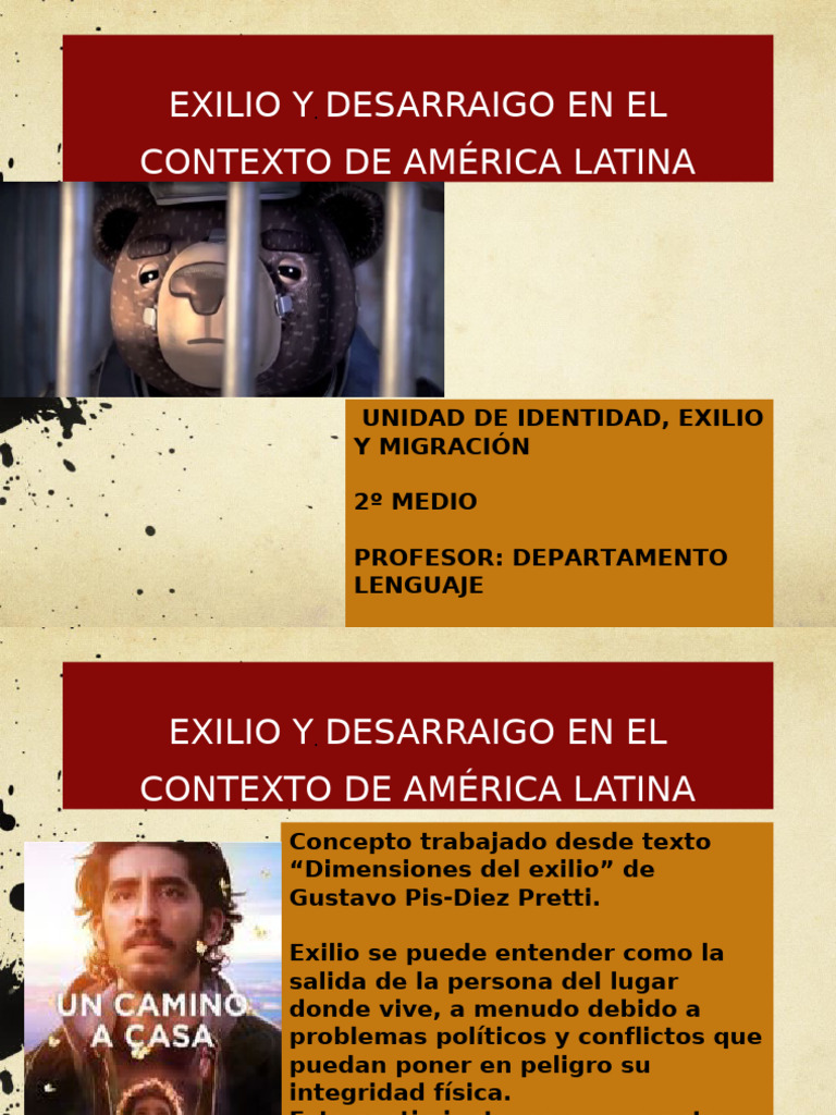 Exilio y Desarraigo 2do Medio Unidad 1 | PDF | Pobreza | Pobreza e ...