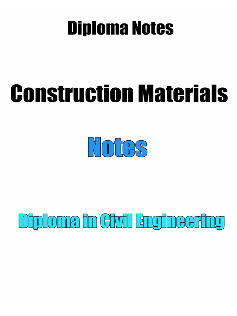 Construction Materials - Notes - (WWW - Arjun00.com - NP) . | PDF
