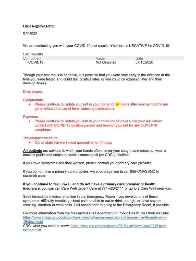 Covid Letters English | PDF | Emergency Department | Medicine