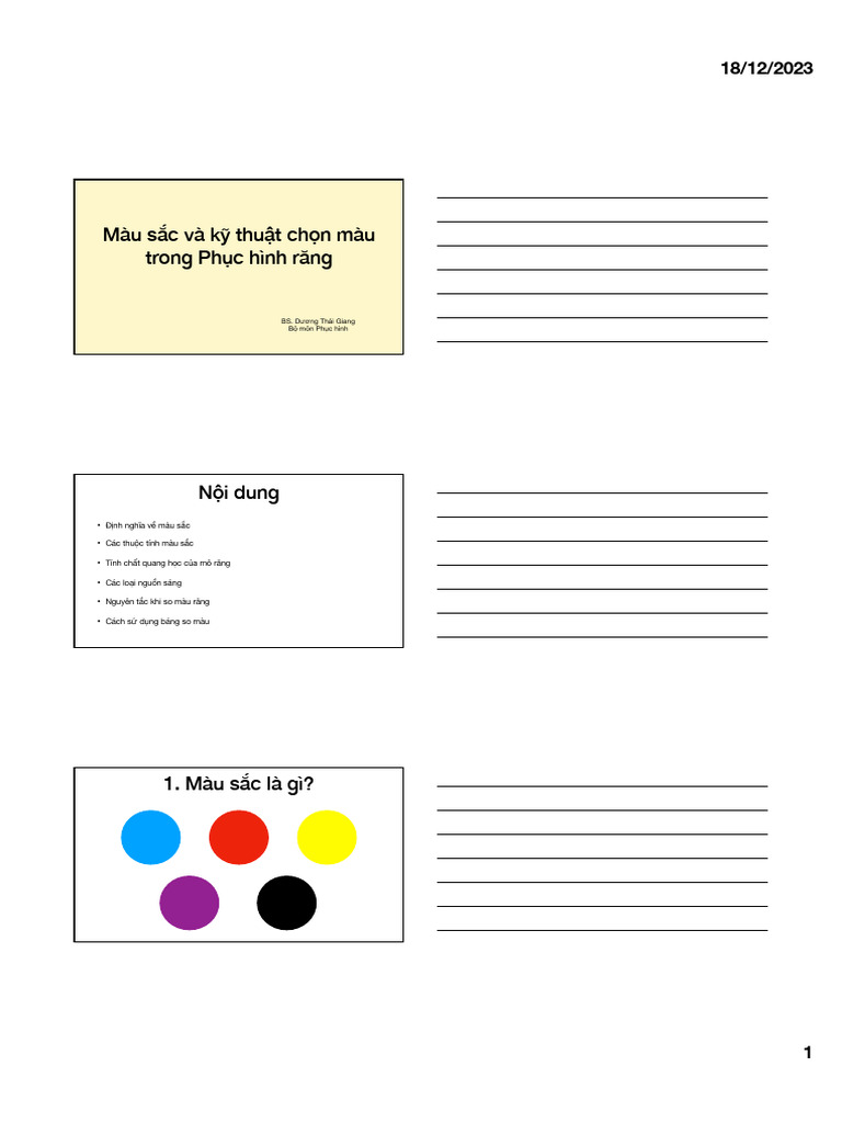 So Màu Răng | PDF