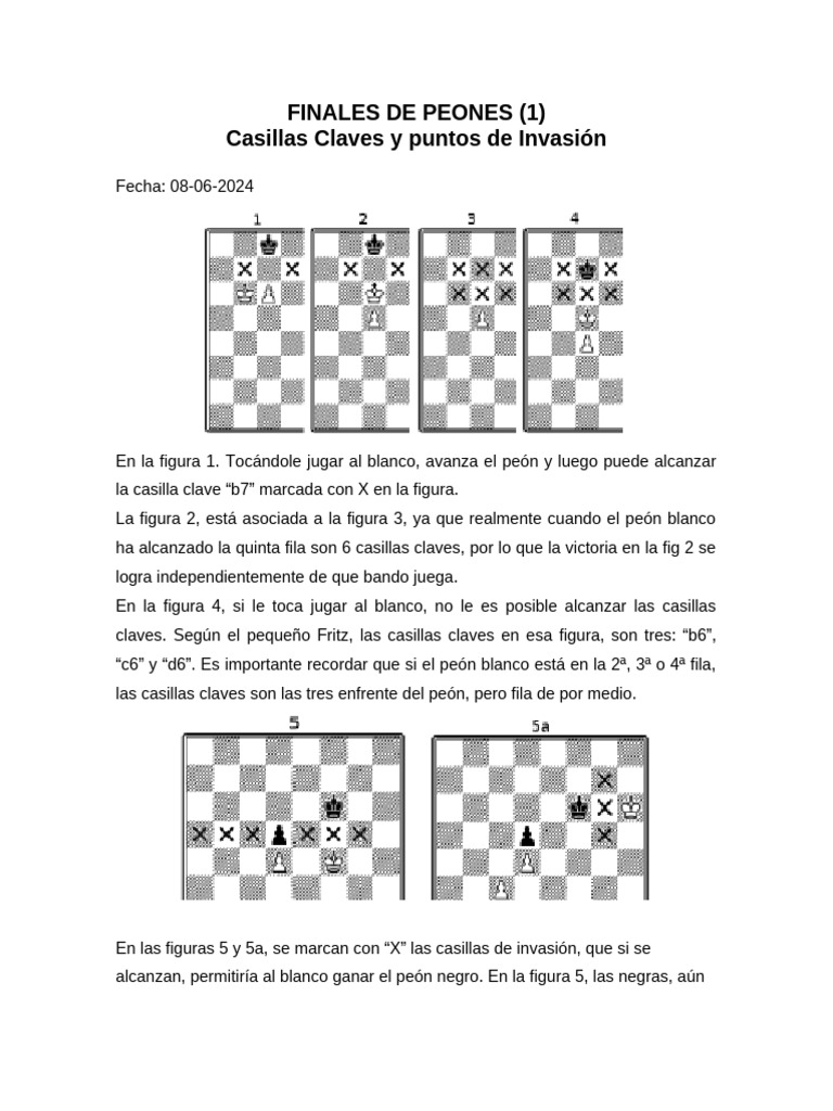 Finales de Peones | PDF | Ajedrez | Juegos de estrategia abstractos
