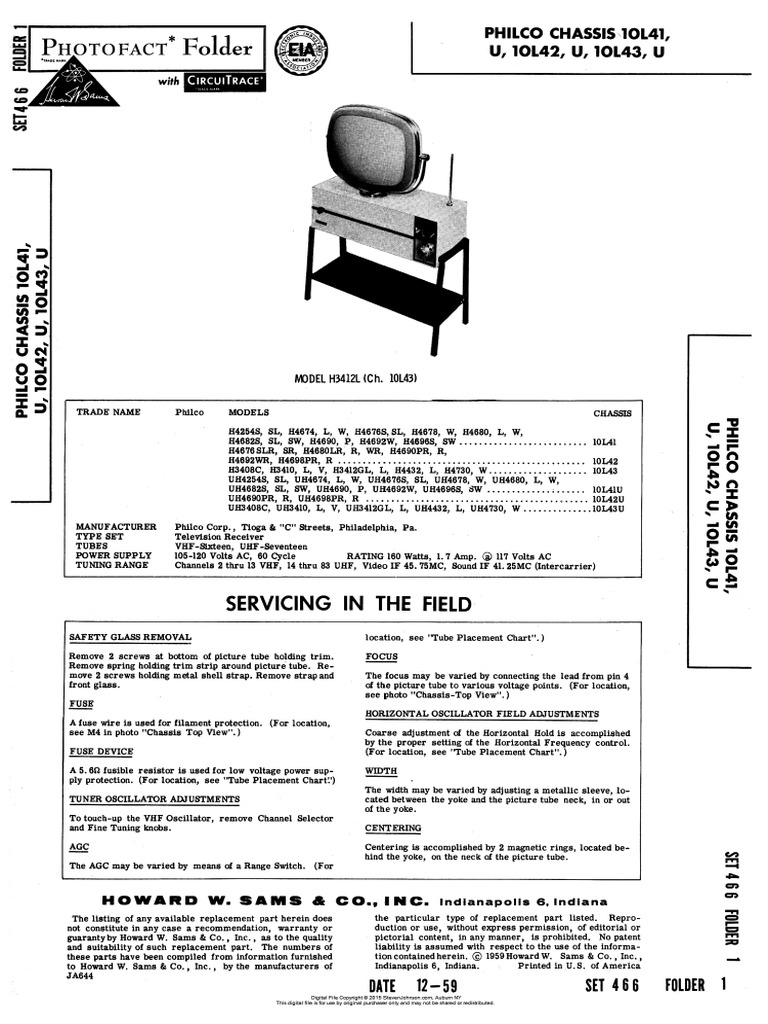 466-01 Philco Predicta | PDF