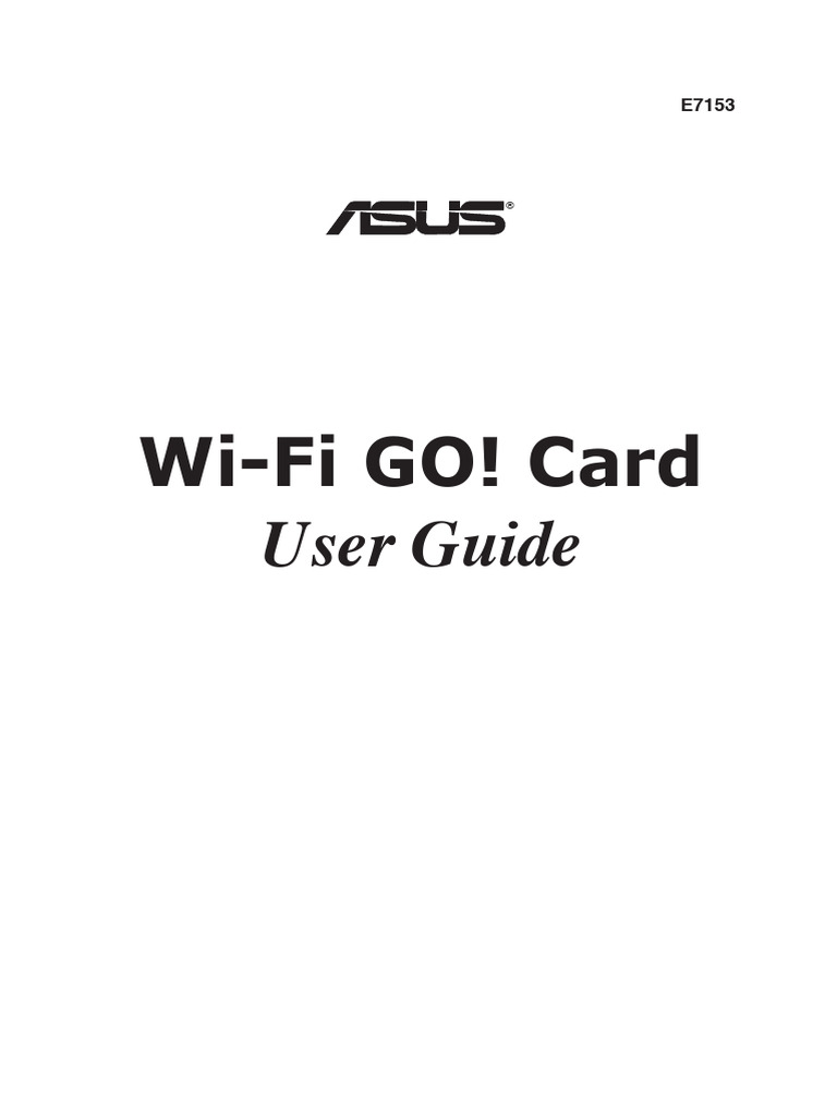 E7153 Wi-Fi Go Card | PDF | Wi Fi | Ieee 802.11