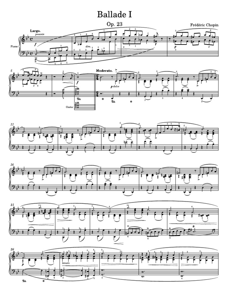 Chopin - Ballade No 1 in G Minor Op 23 | PDF
