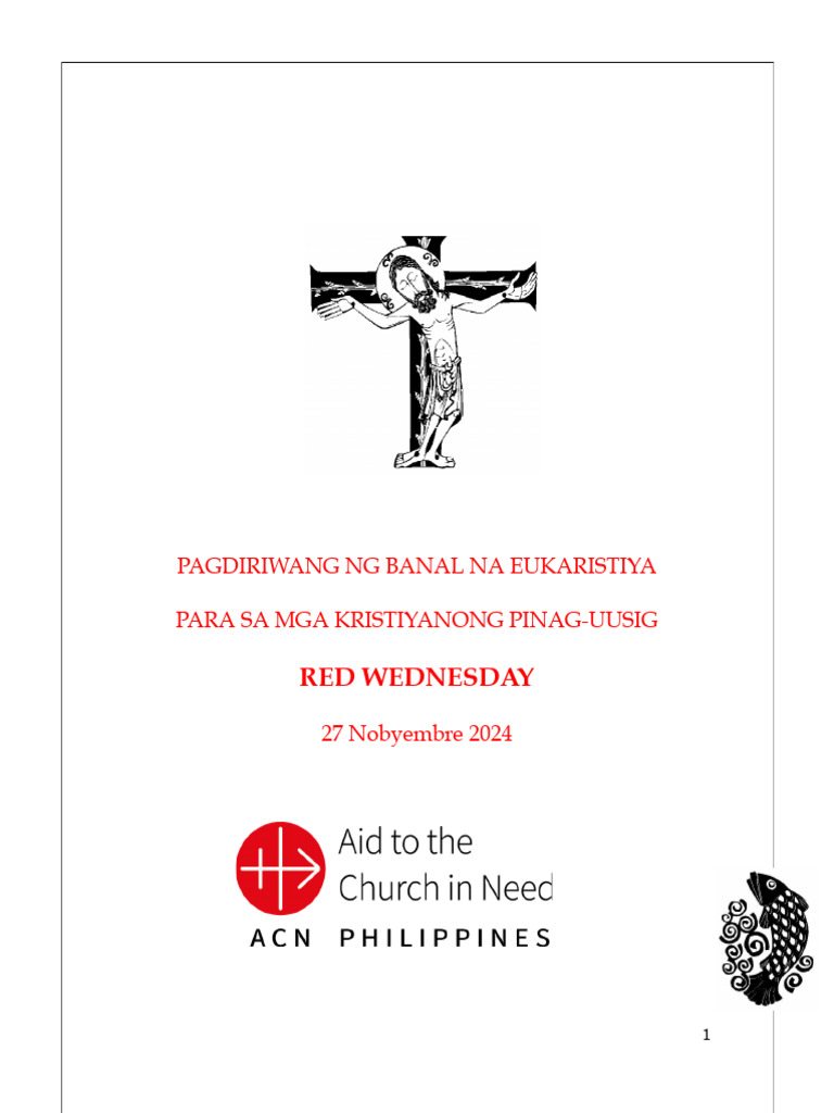 Red Wednesday 2024 Liturgy - Tagalog | PDF