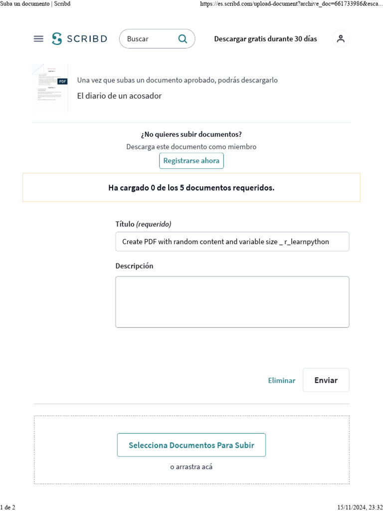 Suba Un Documento - Scribd | PDF | Scribd