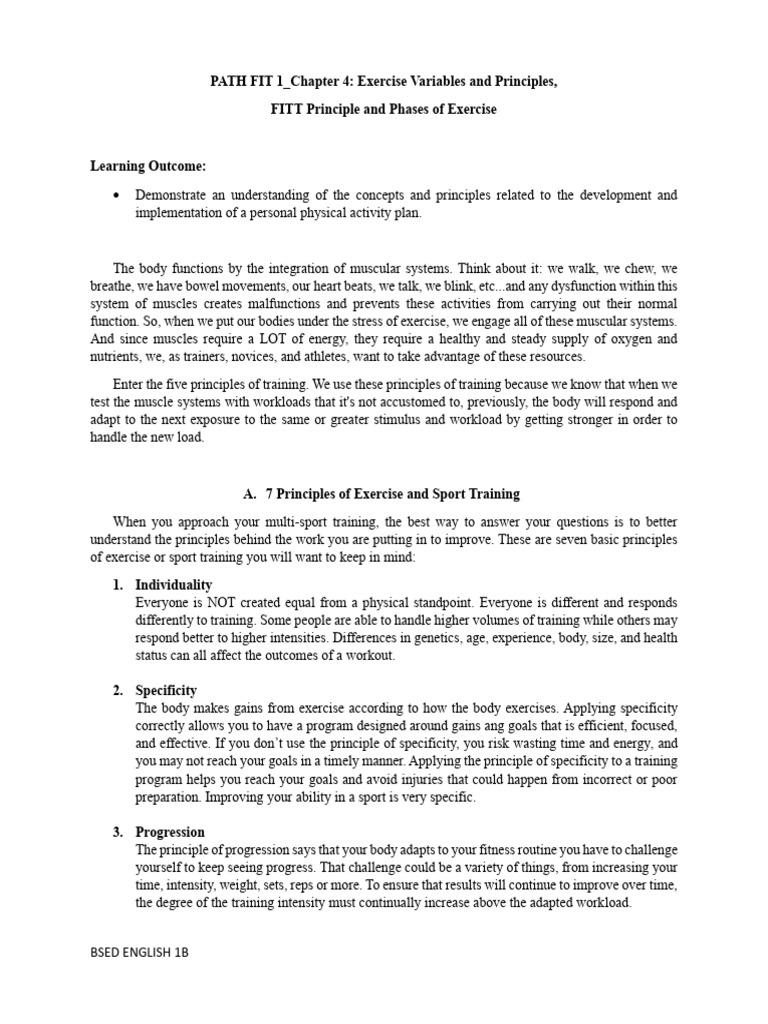 PATH FIT 1 Chapter 4 5 MID TERM | PDF | Physical Fitness | Strength ...