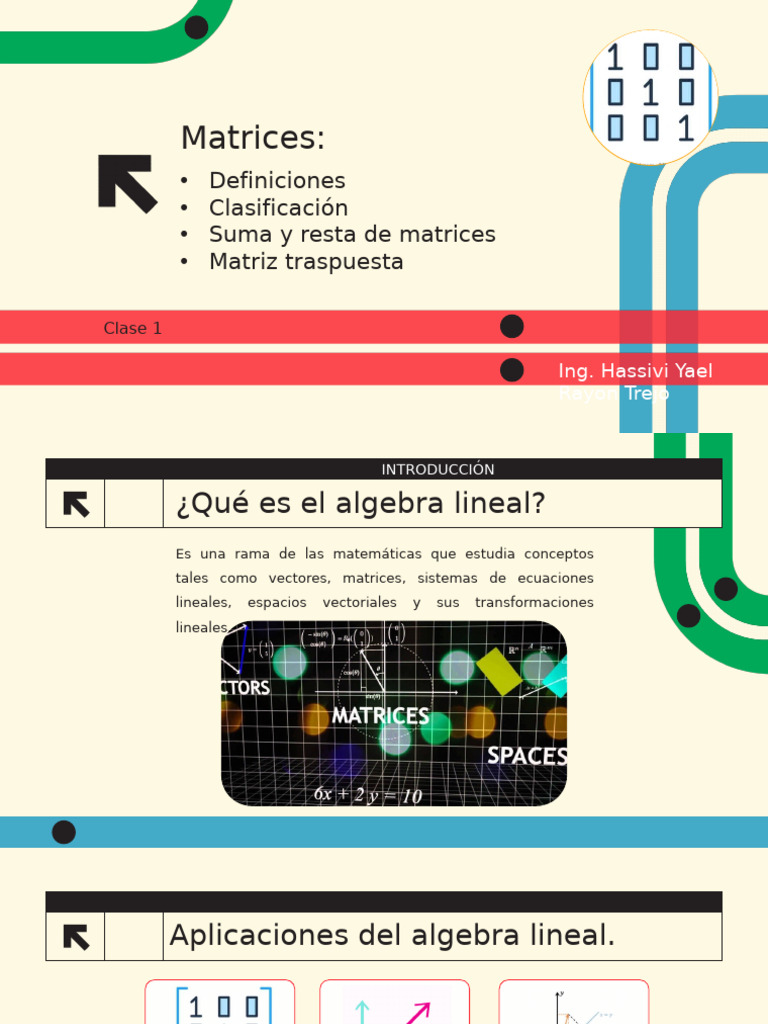 Matrices - Clase 1 | PDF | Matriz (Matemáticas) | Espacio vectorial