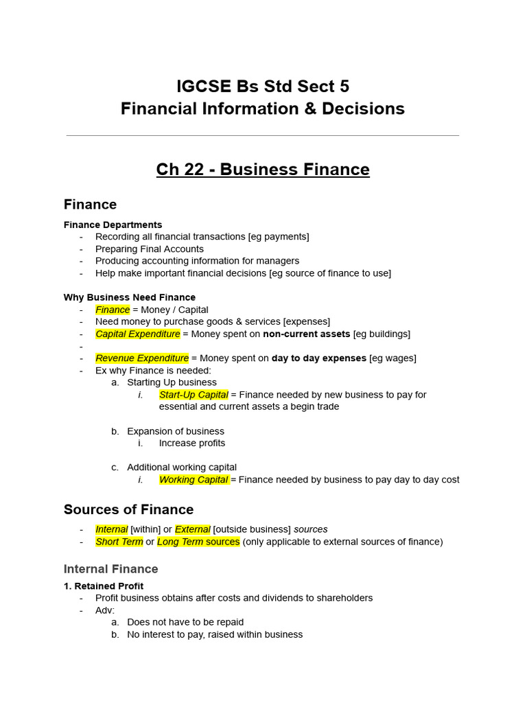 Bs Std Sect 5 - Finance | PDF | Equity (Finance) | Interest