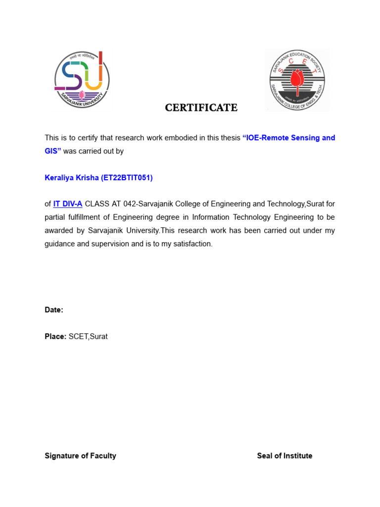 Ioe Certificate and Index | PDF | Technology & Engineering