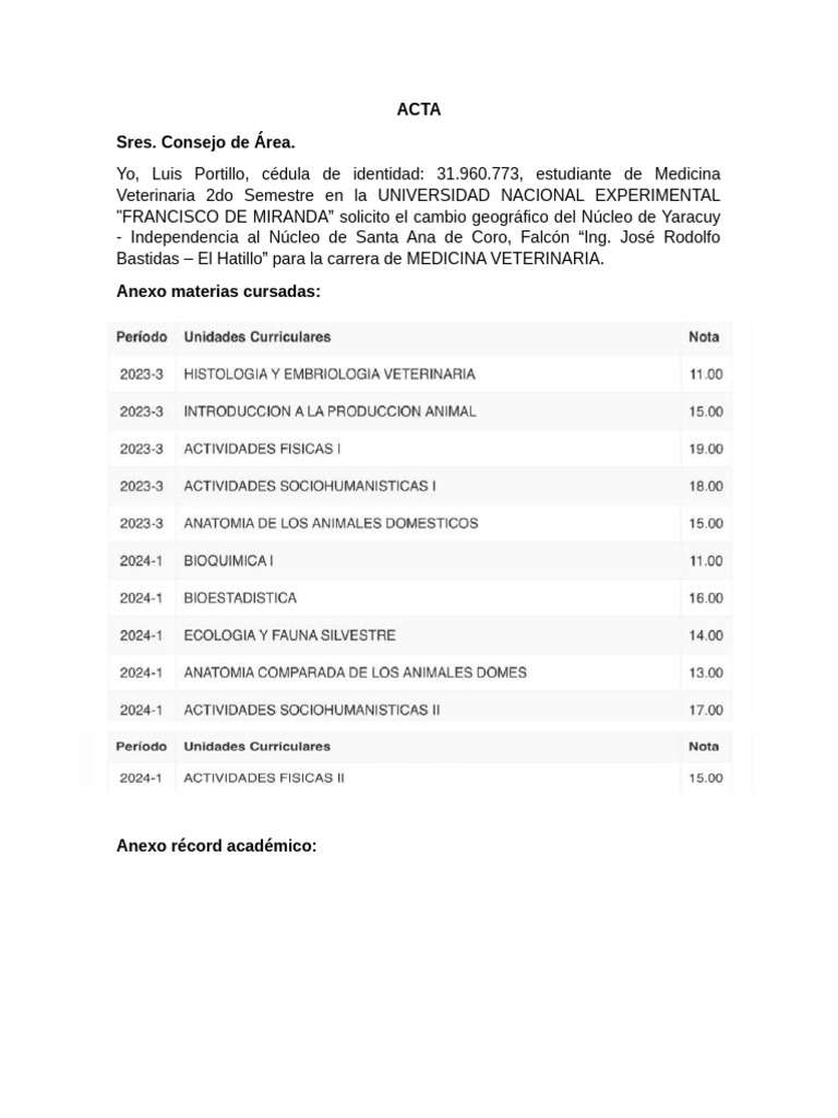 Acta Luis | PDF | Ciencia y matemáticas