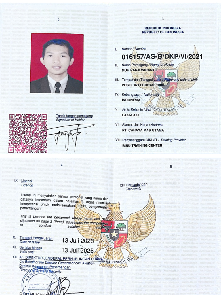 Lisensi Basic Avsec | PDF