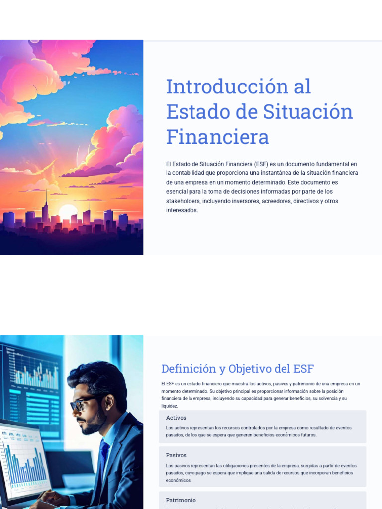 Introd ESF | PDF | normas internacionales de INFORMACION FINANCIERA | Economía Financiera