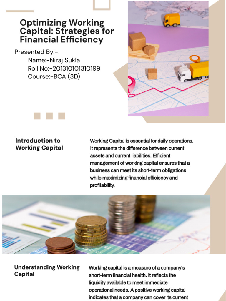 Working Capital Optimization Strategies | PDF | Working Capital | Inventory