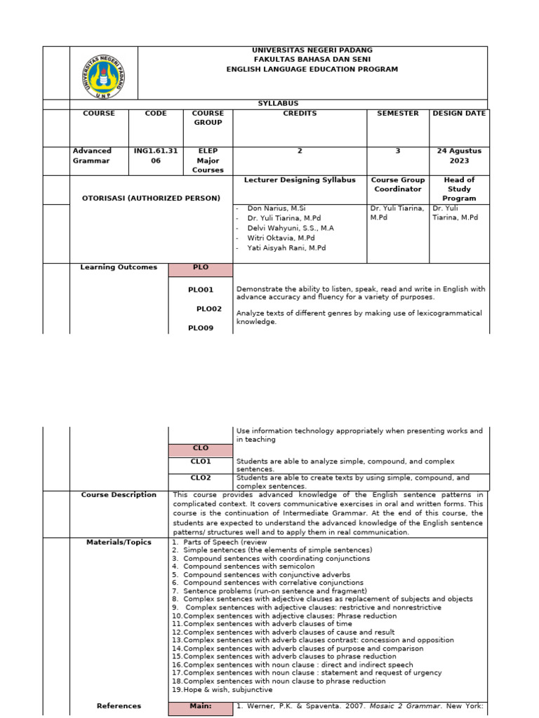 RPS Advanced Grammar 2022 - OK | PDF | Adverb | English Grammar