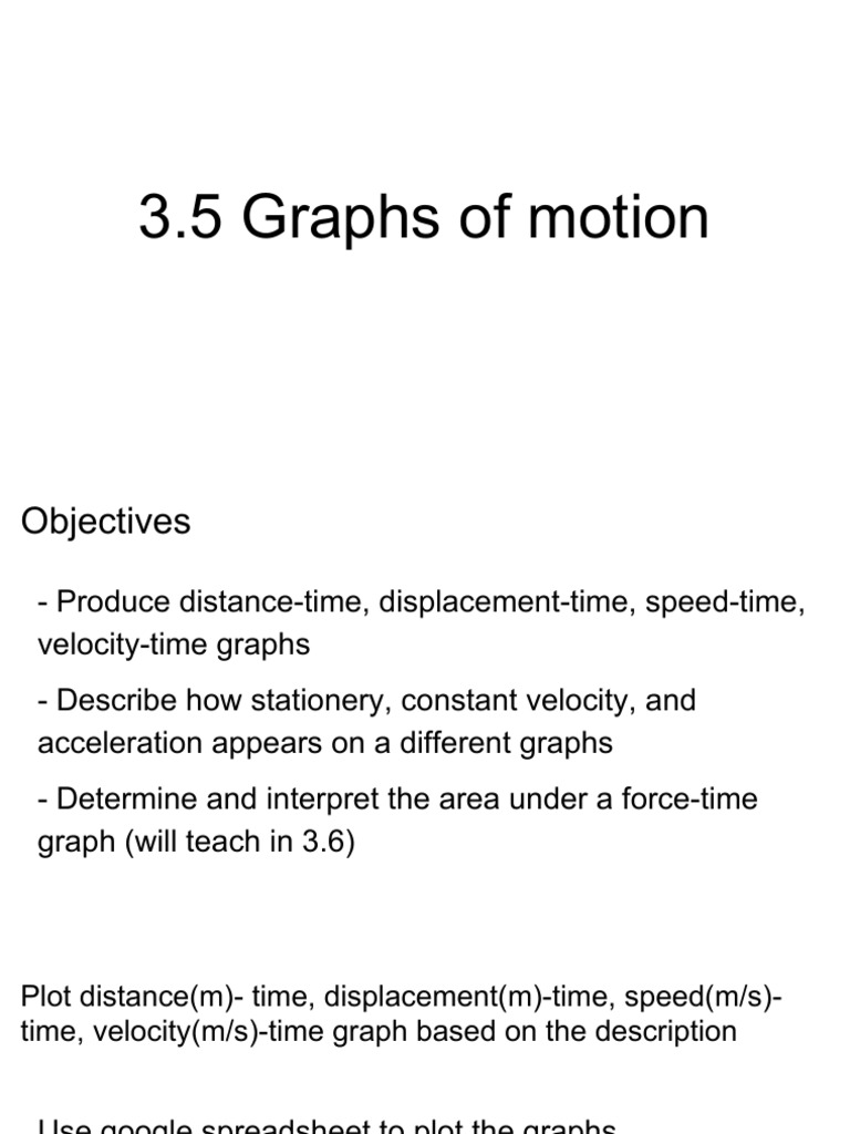 Graphs of Motion SV 2023 | PDF | Velocity | Acceleration