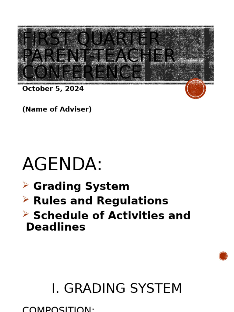 Parent-Teacher Conference Agenda 2024 | PDF