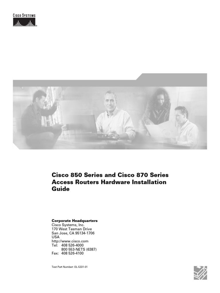 137267-Cisco 870 Series Access Routers Hardware Installation Guide ...