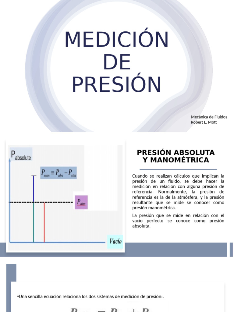 Medición de Presión | PDF | Presión | Pascal (Unidad)