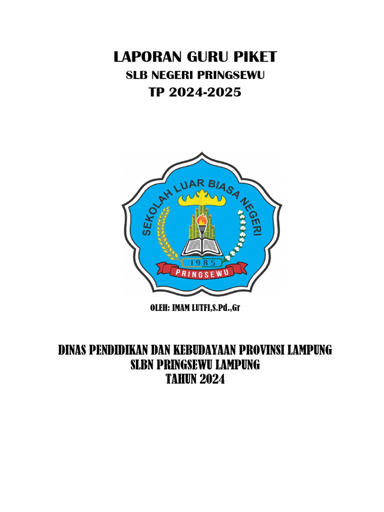 Laporan Guru Piket Bukti Dukung PMM Lutfi | PDF