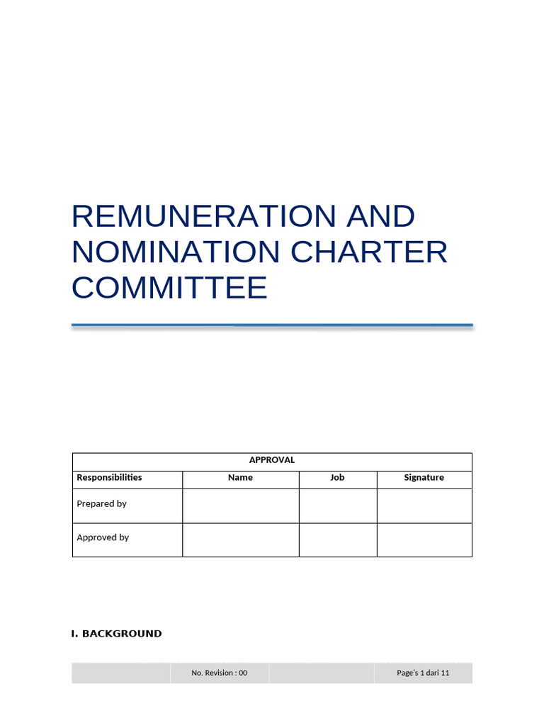 Remuneration and Nomination Charter Committee | PDF | Board Of ...