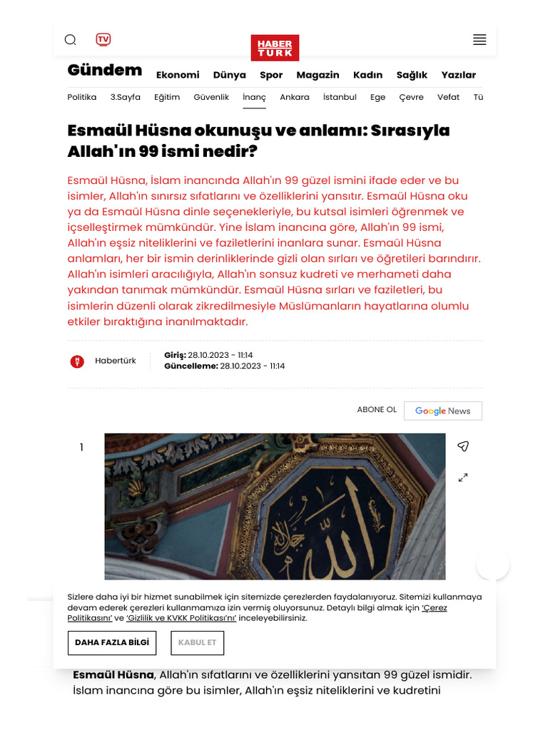 ESMAÜL HÜSNA OKUNUŞU, Anlamı - Allah'ın 99 İsmi, Sırasıyla Allah'ın ...