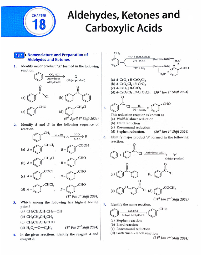 Aldehyde & Carboxylic | PDF