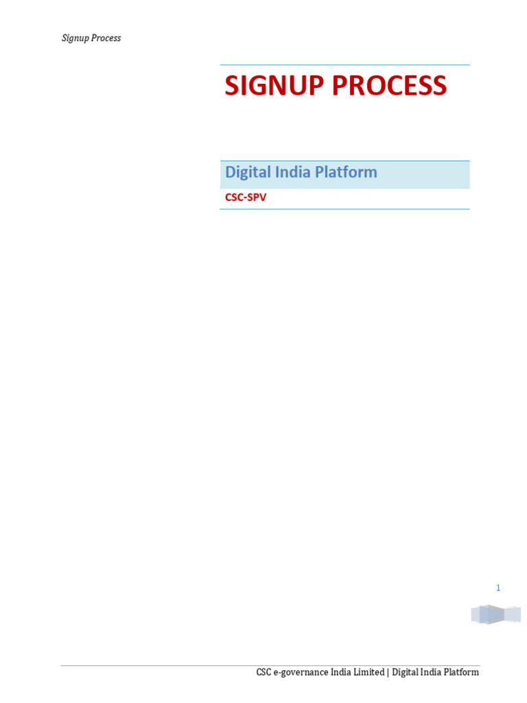 DIP Signup Process | PDF | Password | Cyberspace