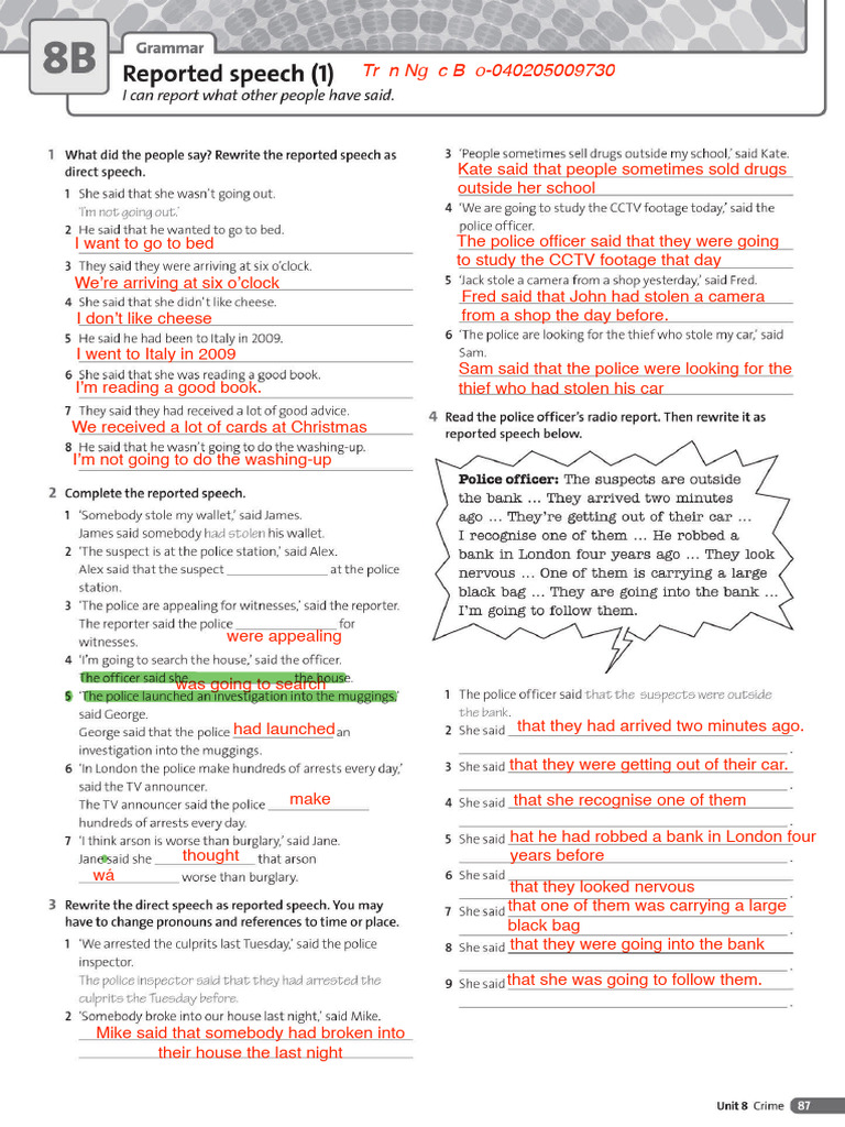 UNIT 8 - HW ELEARNING - Tranngocbao | PDF