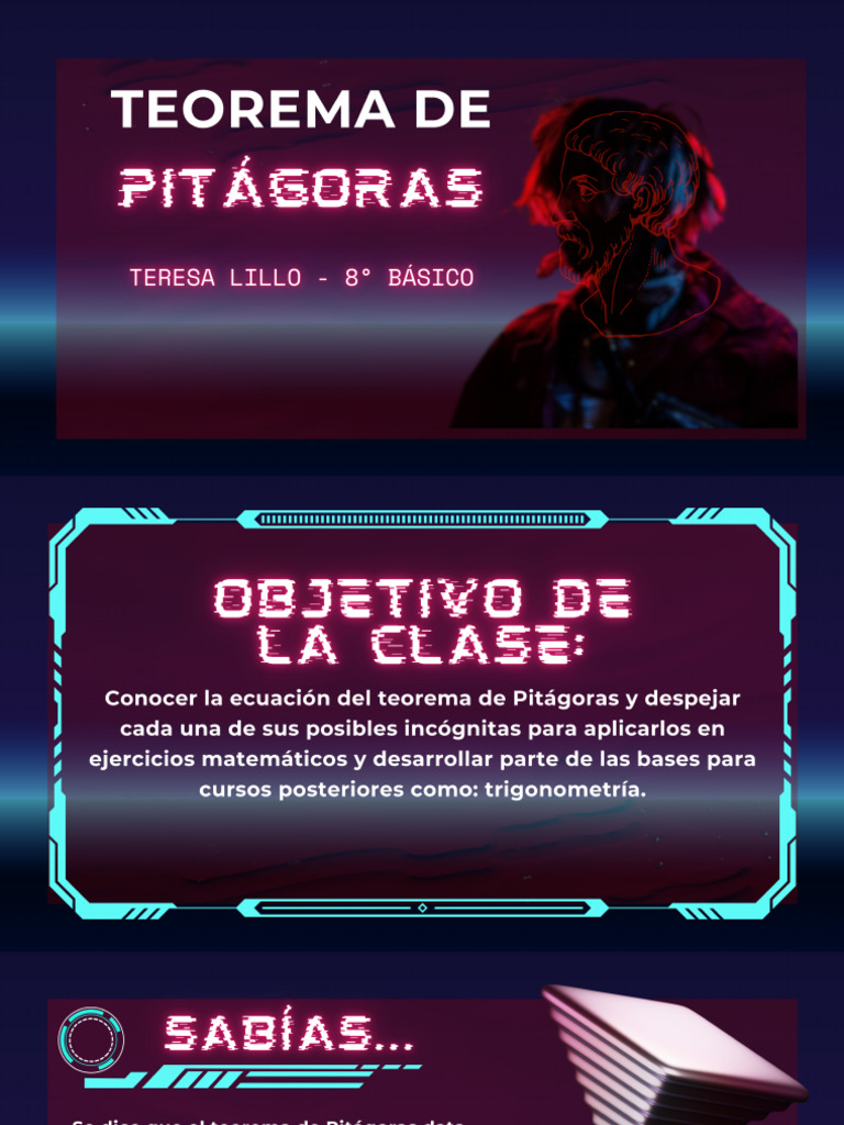 Teorema de Pitágoras 8° Básico - 20241106 - 070822 - 0000 | PDF