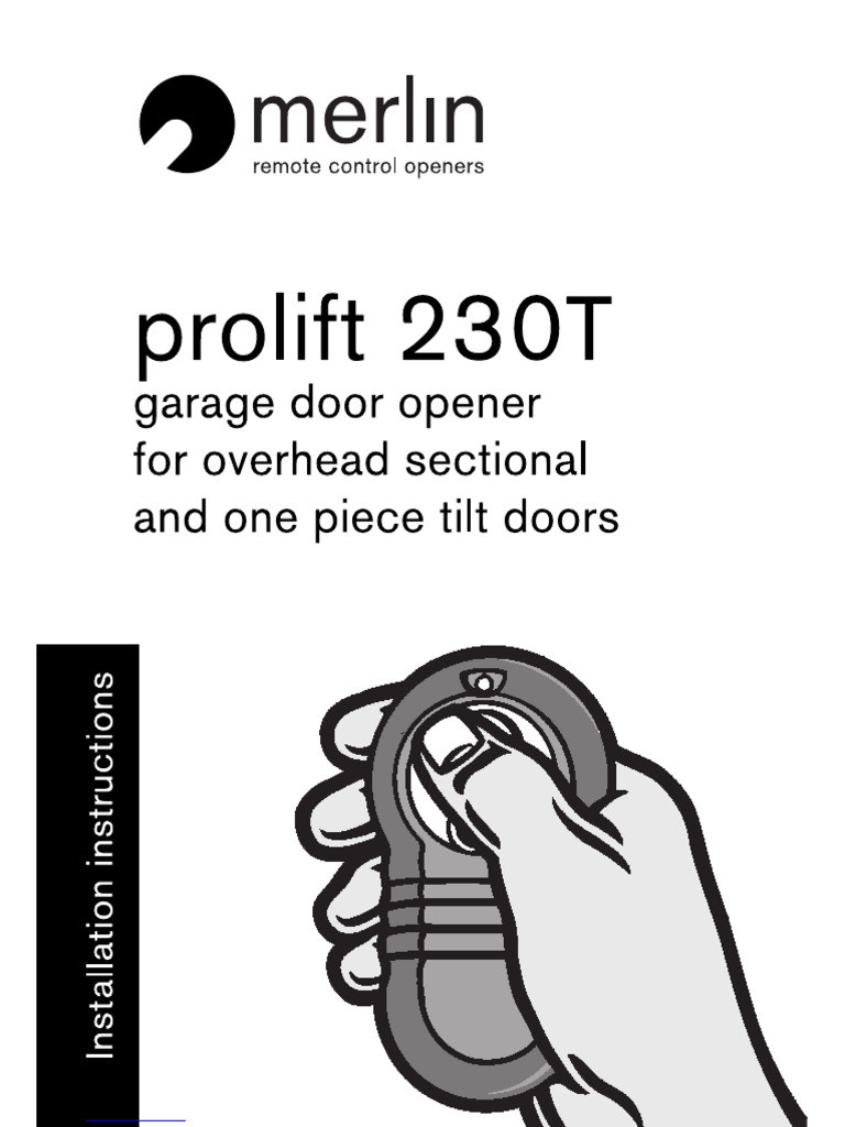 Merlin INstallation Prolift 230t | PDF | Door