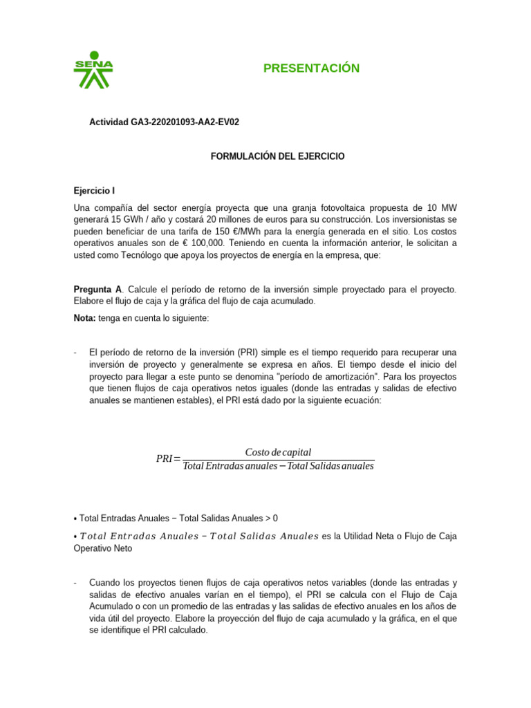 Actividad Ga3-220201093-Aa2-Ev02 | PDF | Flujo de efectivo | Depreciación