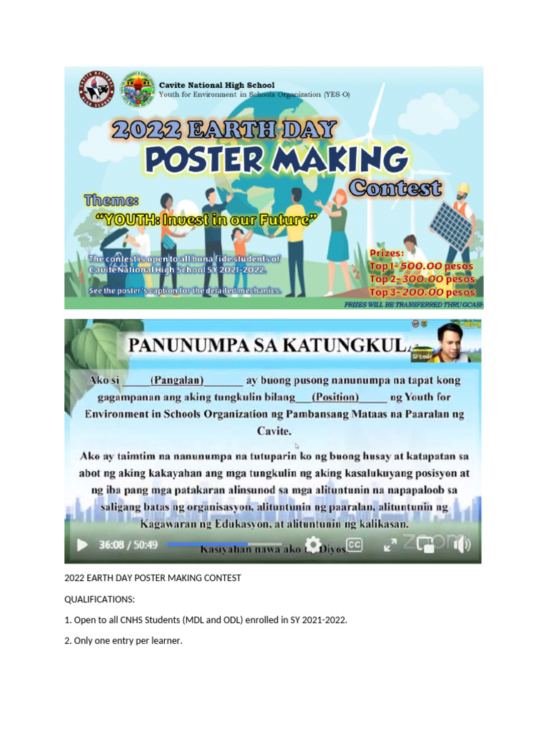 2022 Earth Day Poster Making Contest | PDF | Art | Technology & Engineering
