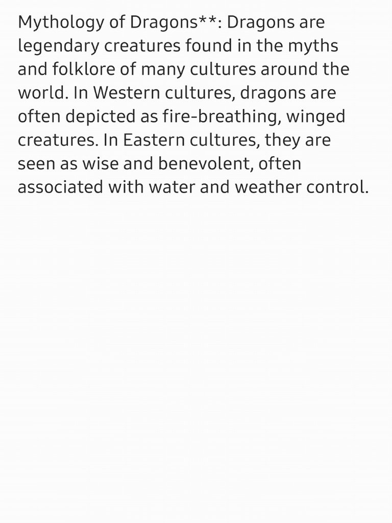 Mythology of Dragons | PDF