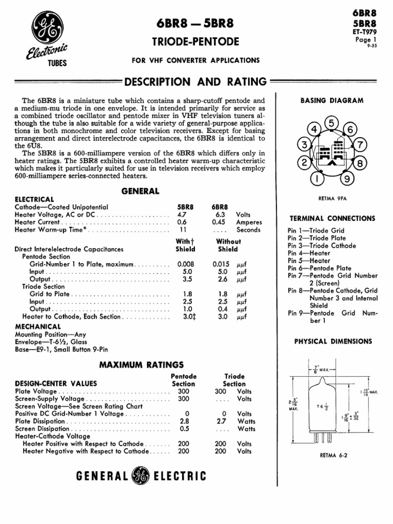 6BR8 Datasheet | PDF