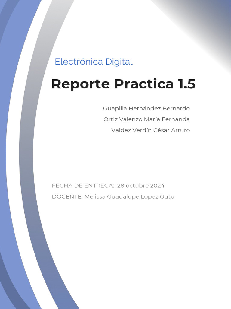 Reporte Practica 1.5 | PDF | Álgebra de Boole | Enseñanza de matemática