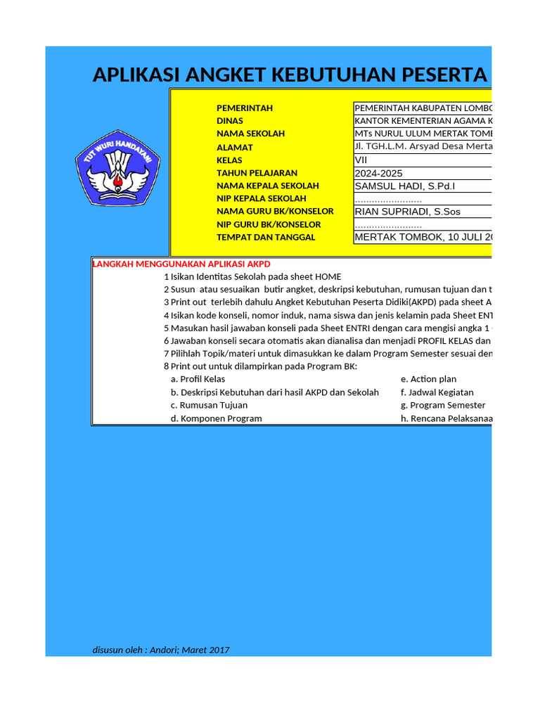 Aplikasi Akpd Kelas Vii | PDF