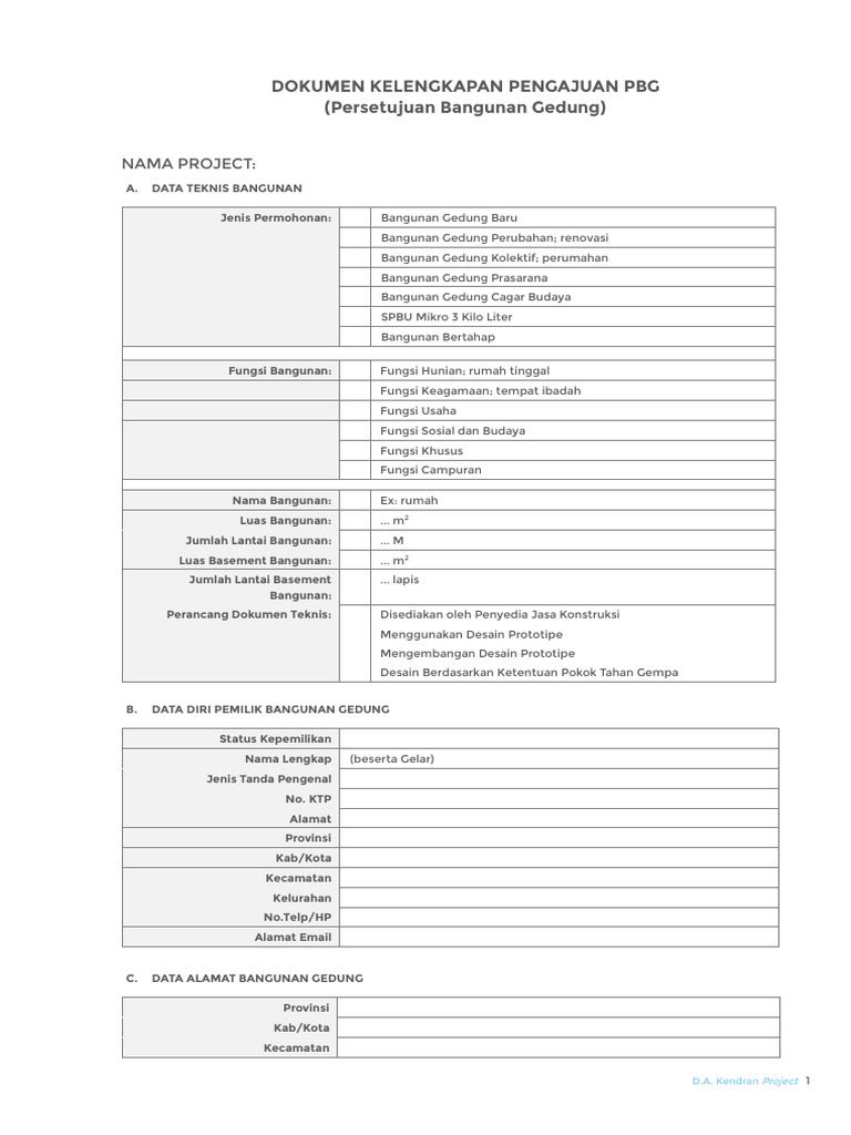 Dokumen Pengajuan PBG | PDF