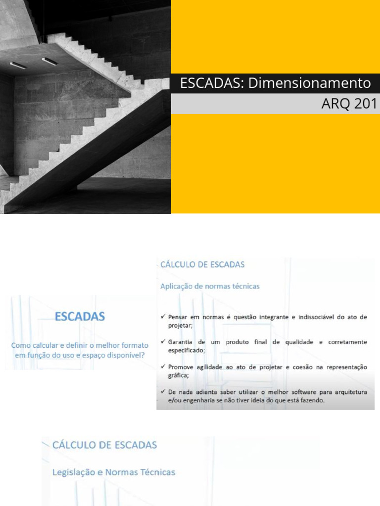 AULA 09 - ESCADAS - Dimensionamento | PDF | Casa e Jardim