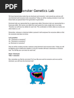 Monster Genetics Lab 1 | PDF | Dominance (Genetics) | Genotype