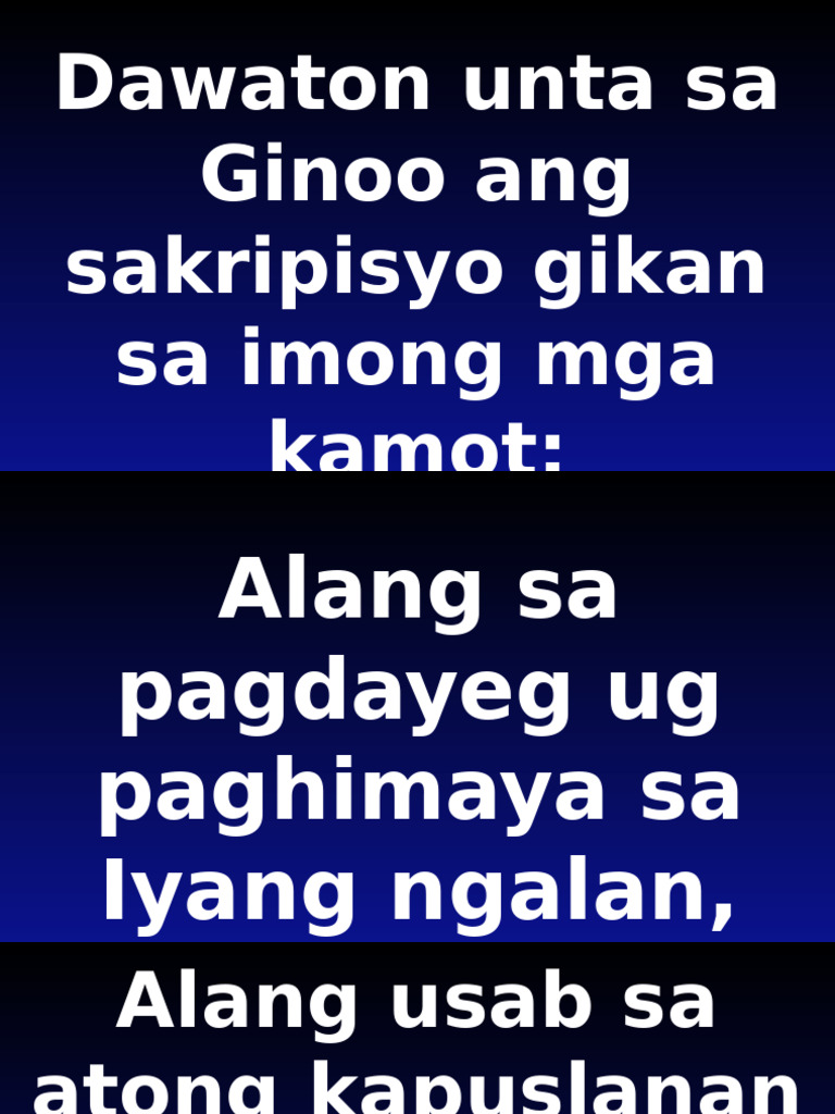 Dawaton Unta Sa Ginoo | PDF