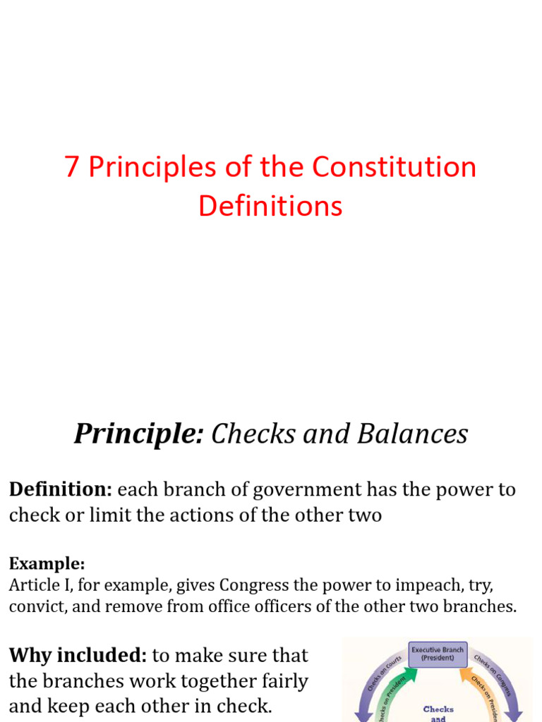 7 Principles of the U.S. Constitution | PDF | Article One Of The United ...