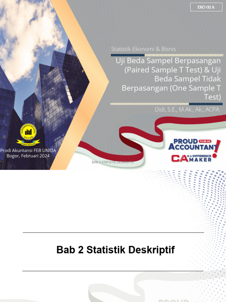 Statistik Lanjutan Uji Beda | PDF